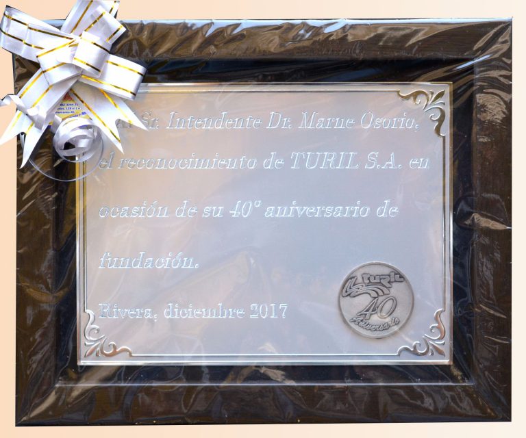 Turil S.A conmemoró sus 40 años de actividad – Intendencia ...